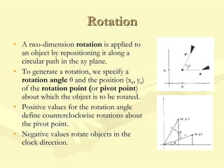 Computer graphics basic transformation | PPTX