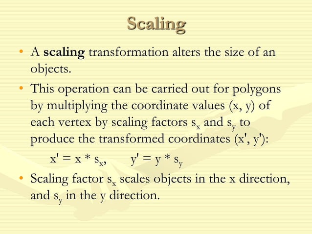 Computer graphics basic transformation | PPTX
