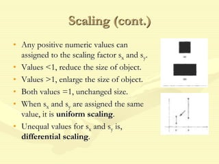 Computer graphics basic transformation | PPTX