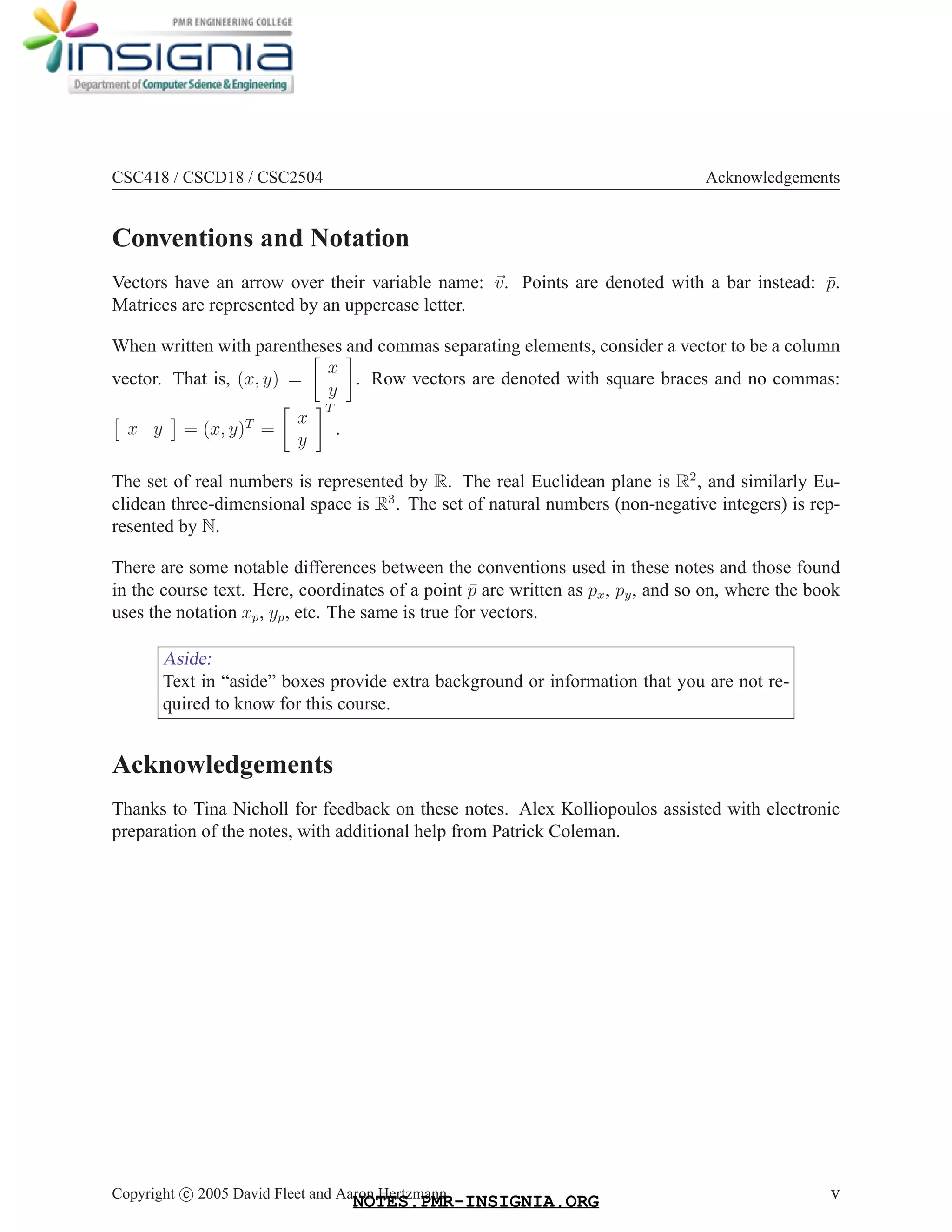 Computer Graphics Lecturenotestorontouniv Pdf