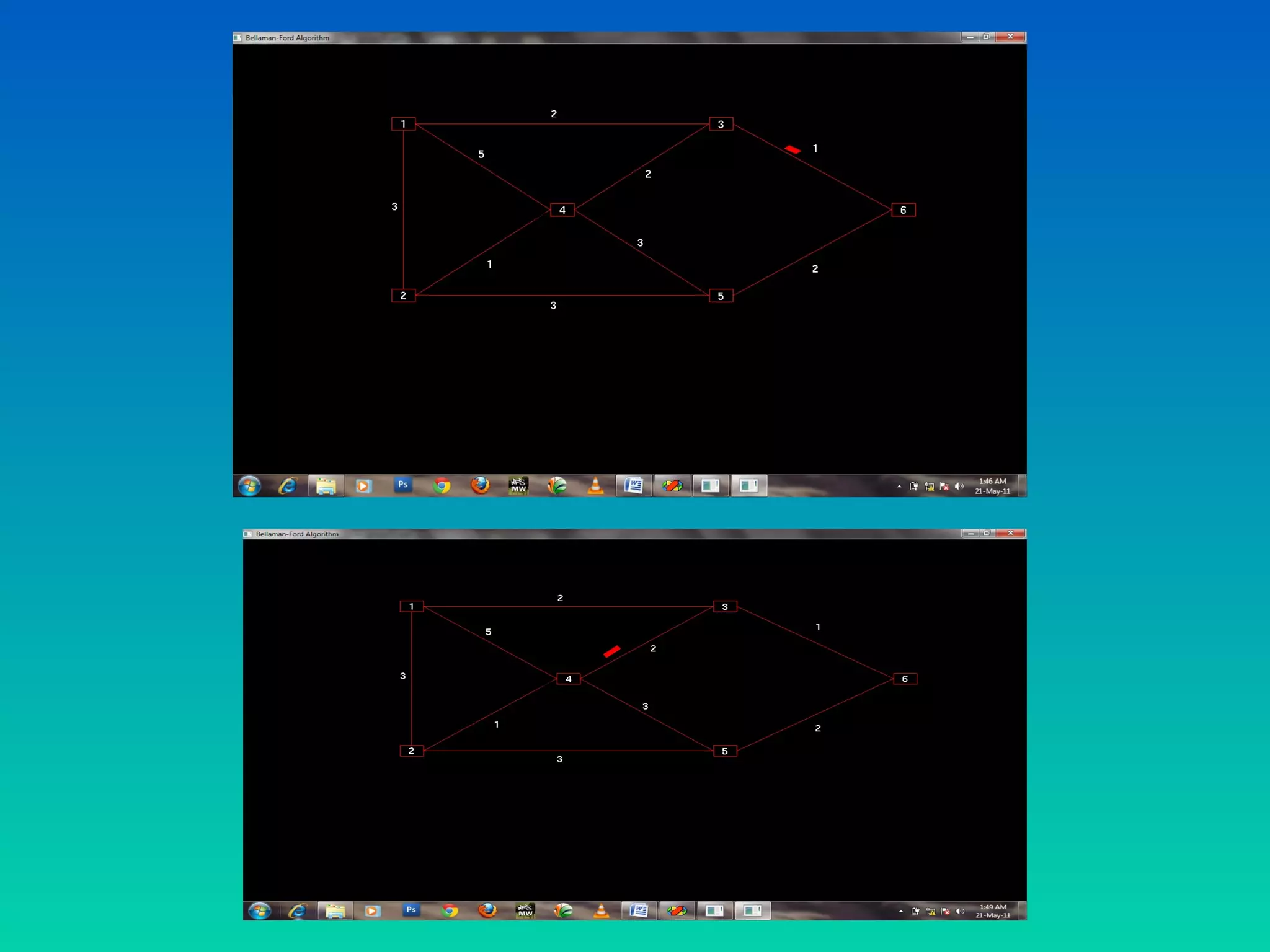 Computer graphics mini project on bellman-ford algorithm | PPT
