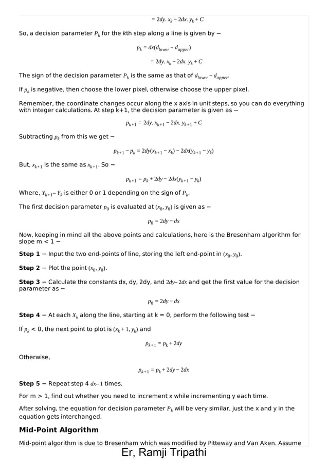 Computer graphics notes watermark | PDF