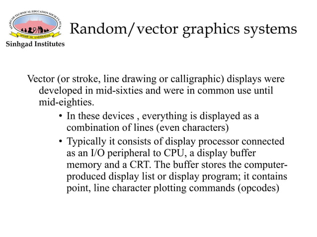 Computer Graphics Notes of Unit 1 For SPPU | PPT