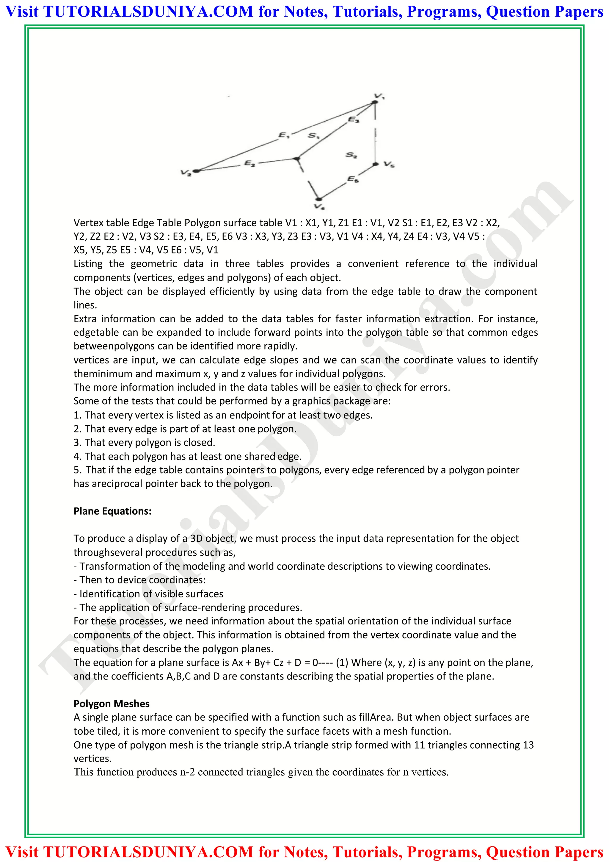Computer graphics notes 2 tutorials duniya | PDF