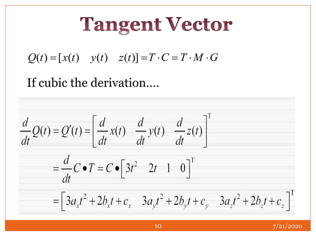 Computer graphics(parametric cubic curves) | PPTX