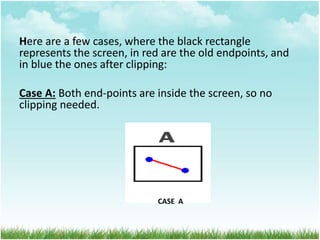 Cohen-Sutherland Line Clipping Algorithm | PPTX