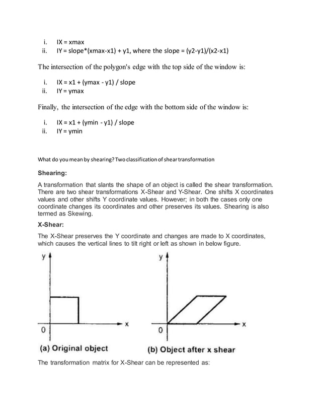 Computer graphics question for exam solved | DOCX | 3-D Graphics | Computer Software and ...