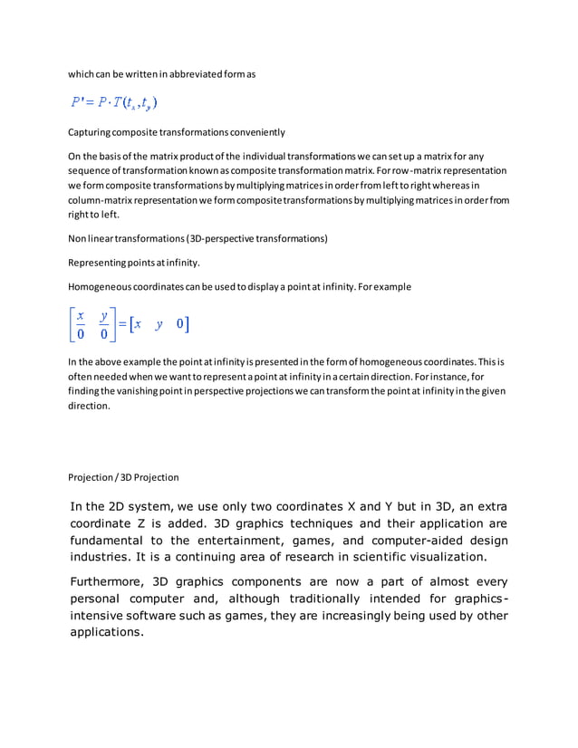 Computer graphics question for exam solved | DOCX | 3-D Graphics | Computer Software and ...