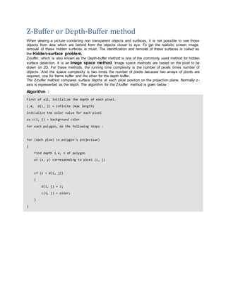 Computer graphics question for exam solved | DOCX