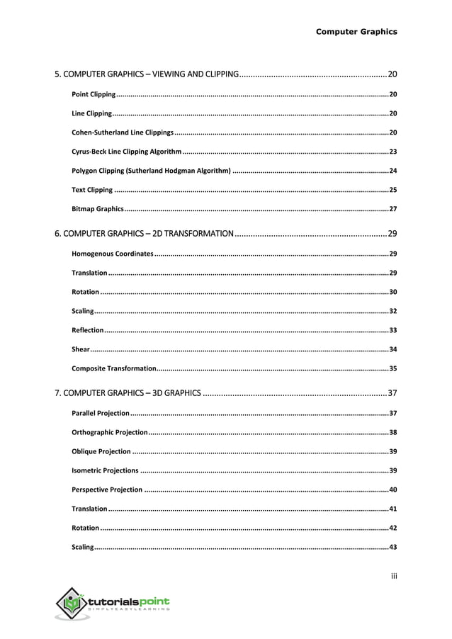 Computer graphics tutorial | PDF