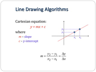 Computer Graphics - Bresenham's line drawing algorithm & Mid Point ...