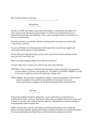 [Computer] hacking for dummies how to learn to hack in easy steps | PDF