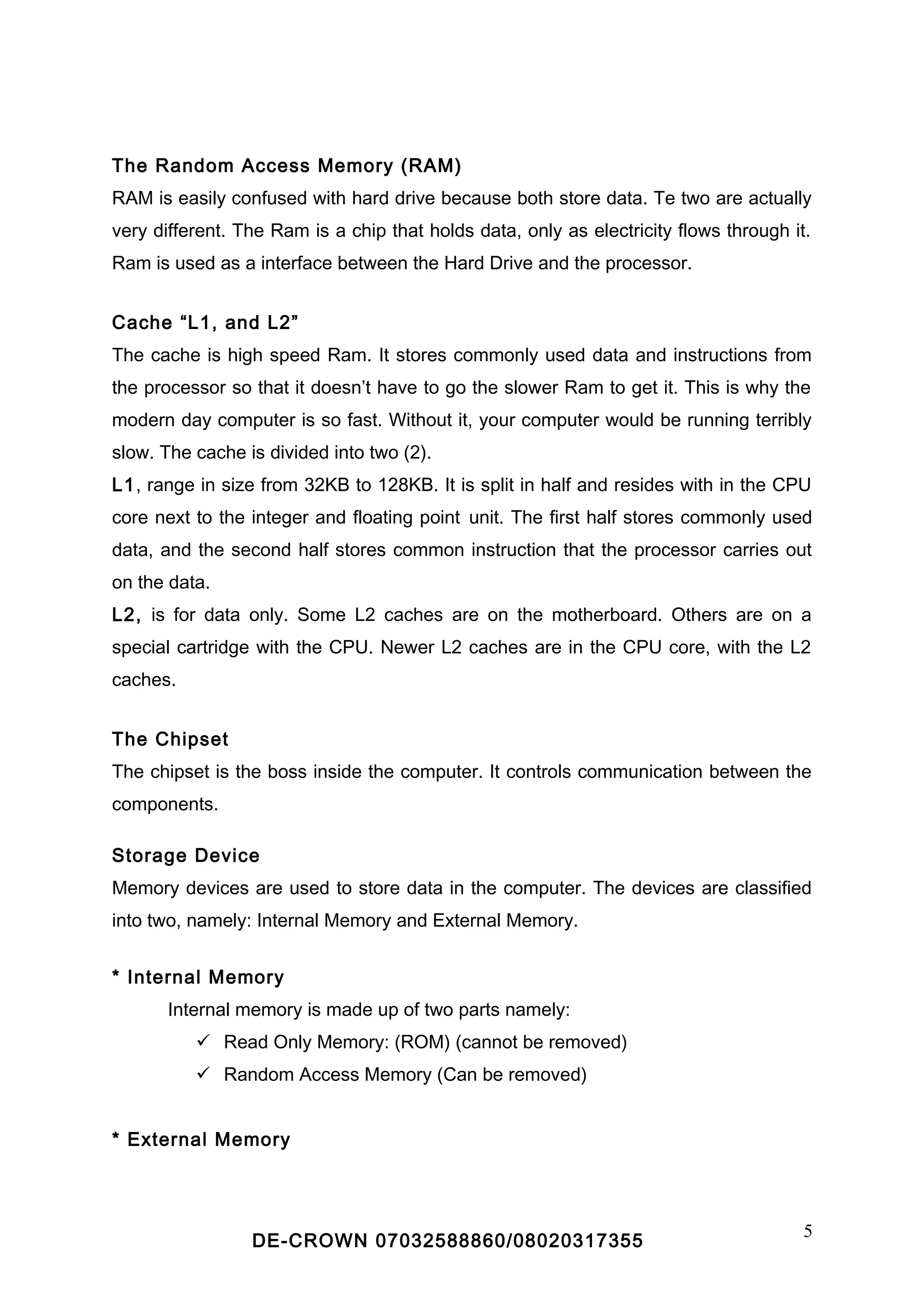 Computer handout | DOC