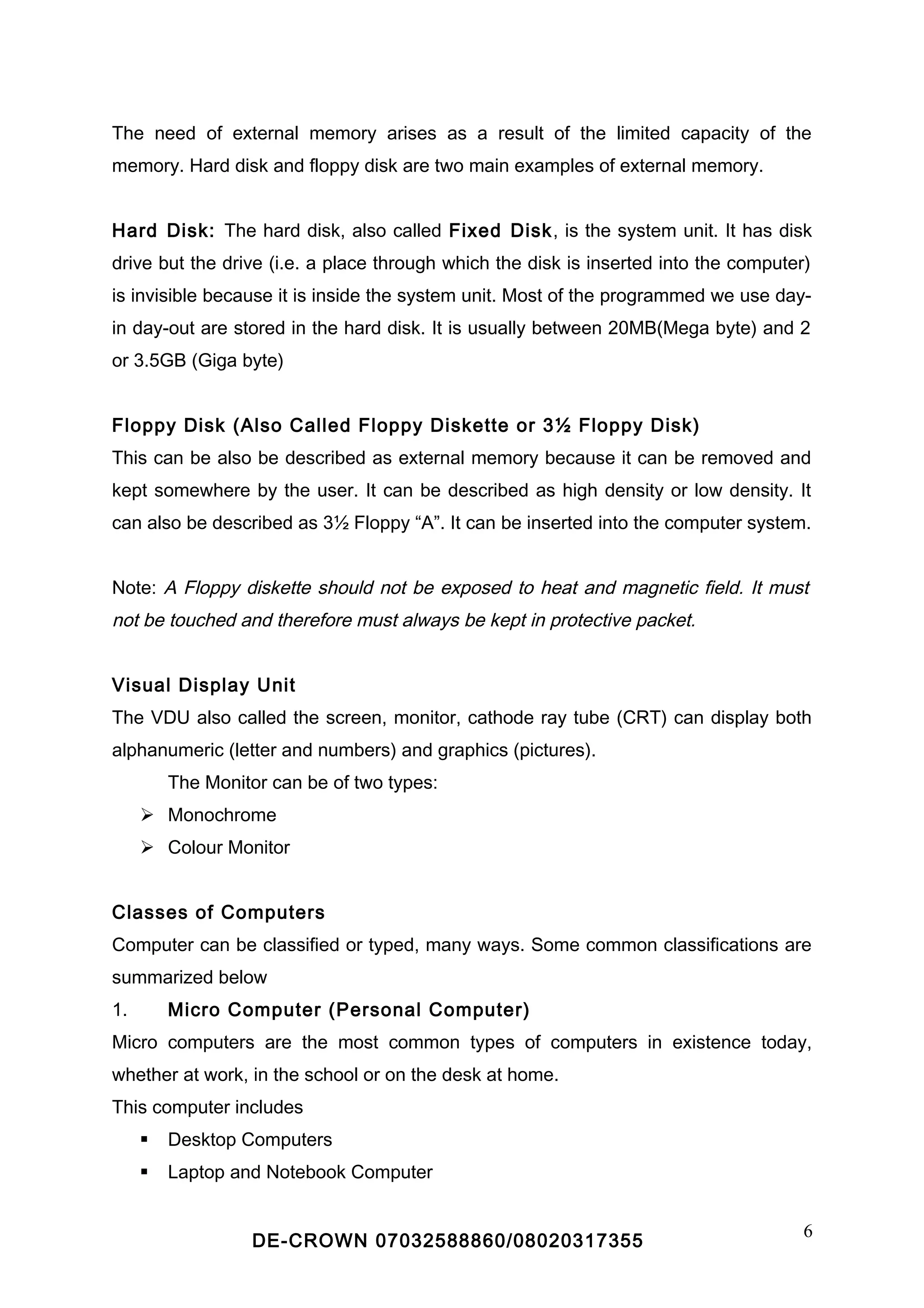 Computer handout | DOC