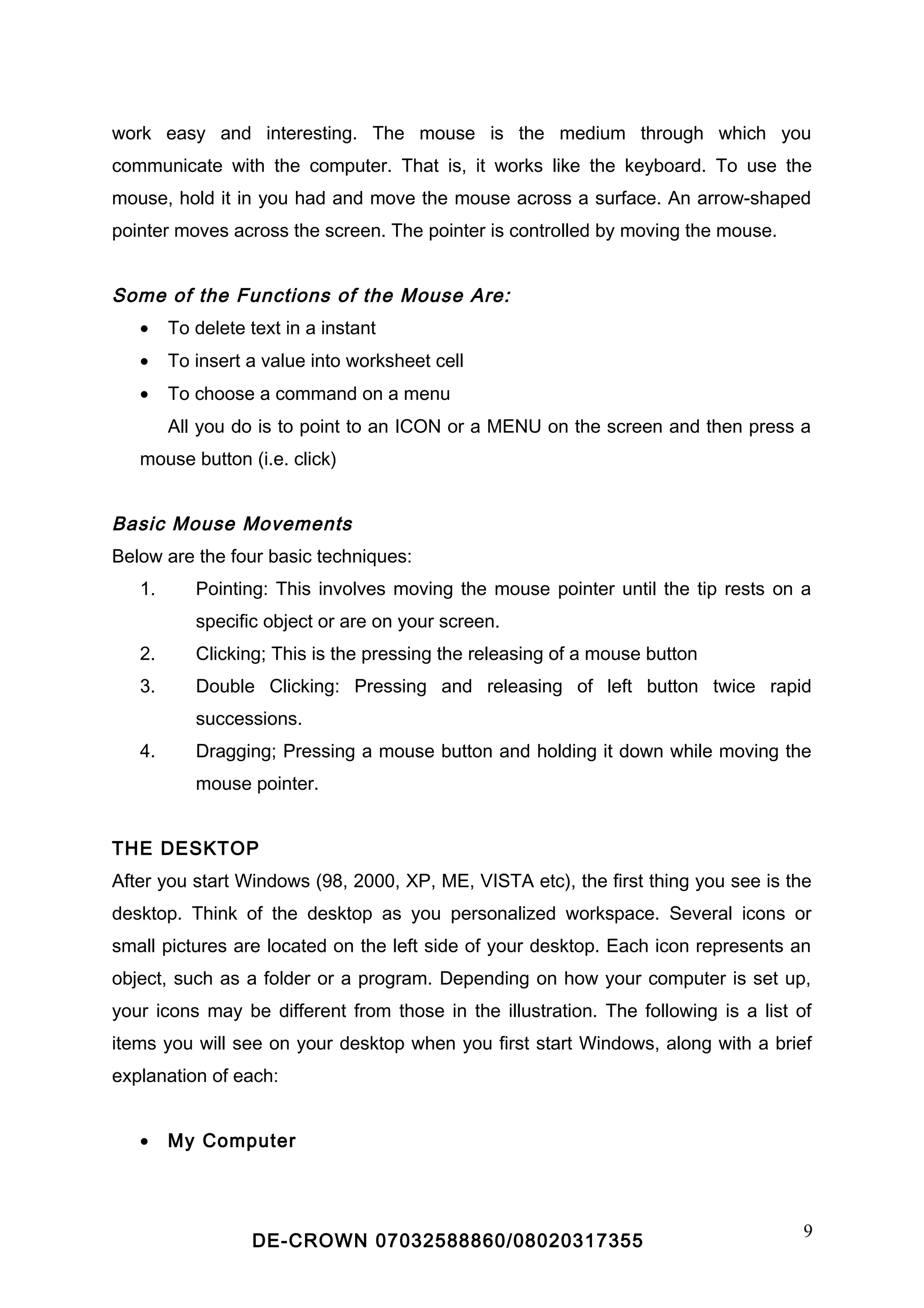 Computer handout | DOC