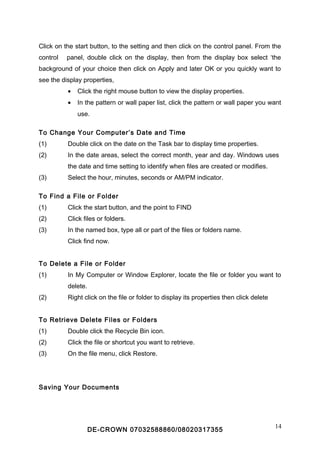 Computer handout | DOC