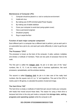 Computer handout | DOC