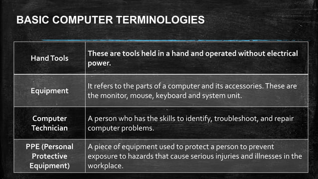 Computer Hand Tools_Presentation | PPTX | Operating Systems | Computer ...