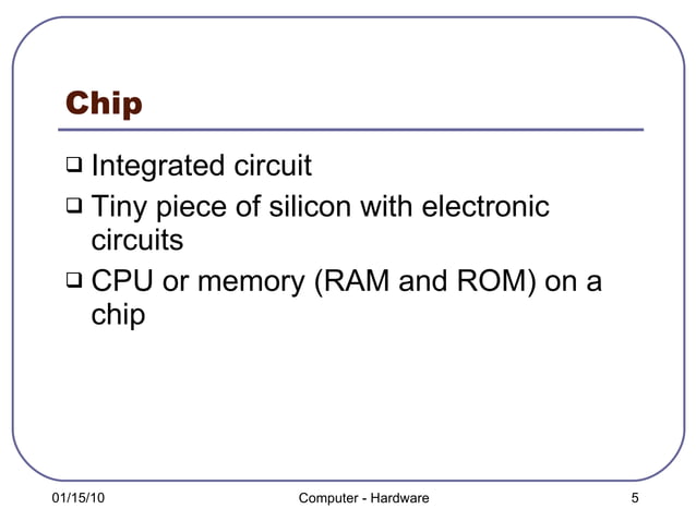 Computer Hardware | PPT