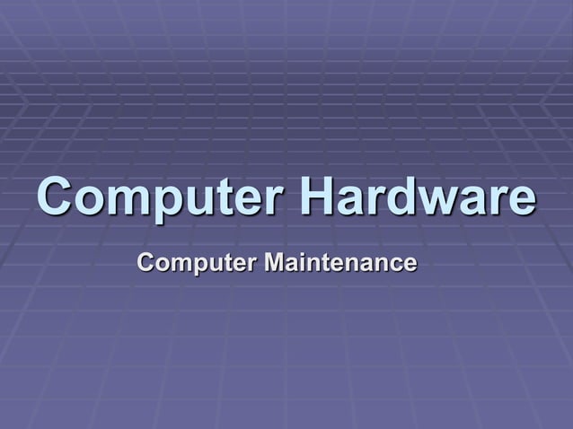 Computer hardware | PPT