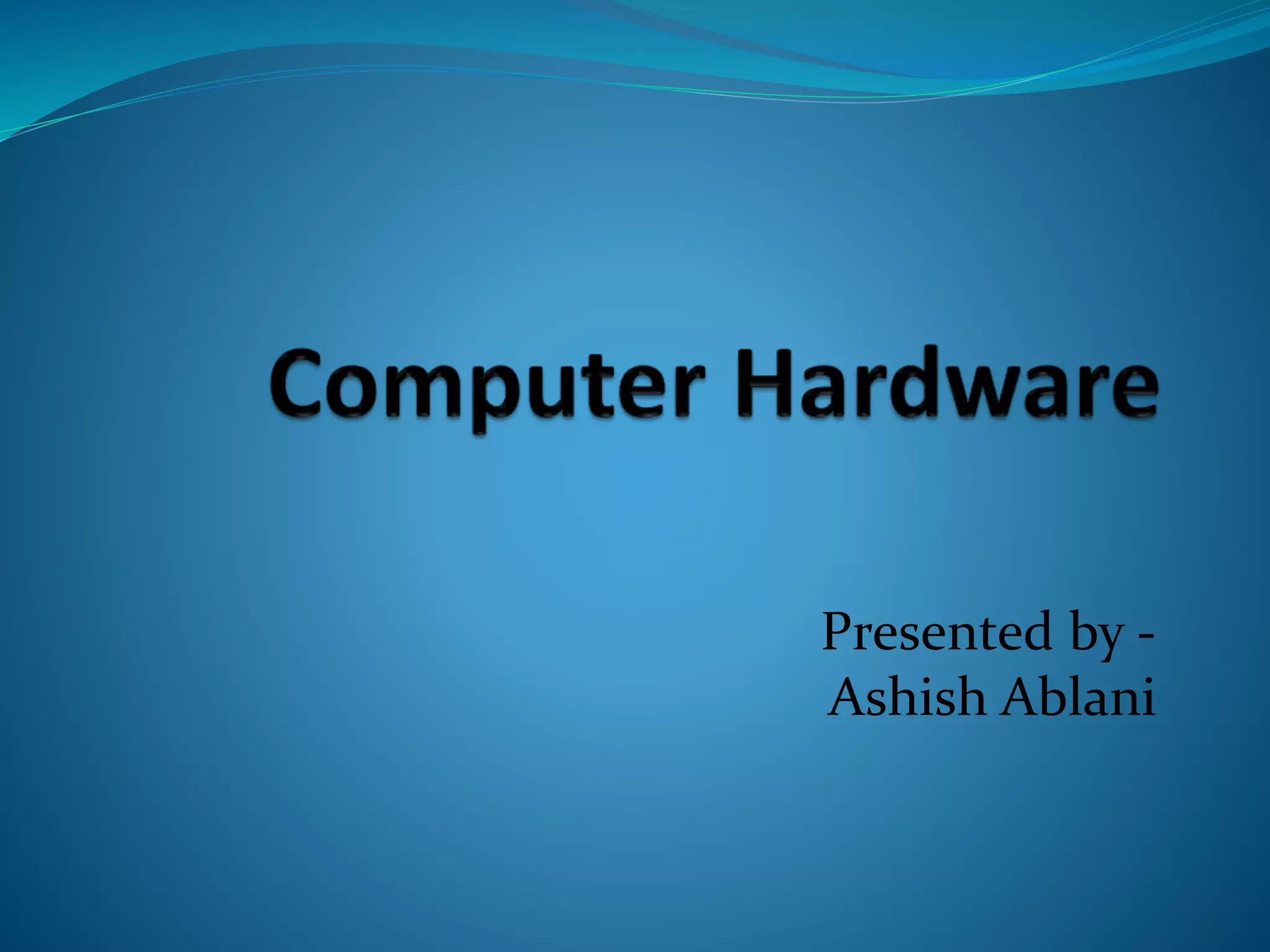 Computer Hardware Pptx Computer Peripherals Computing