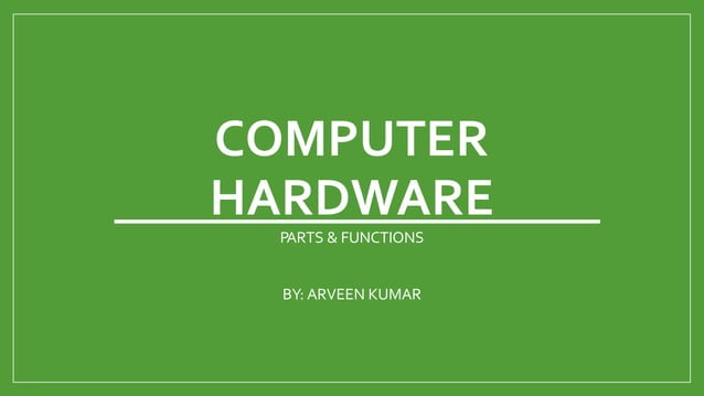Computer hardware | PPT