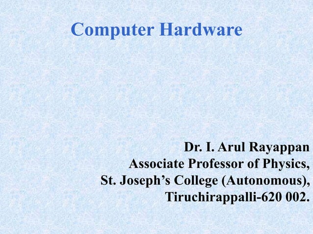 Computer Hardware Ppt