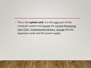 computer hardware power point presentation | PPT