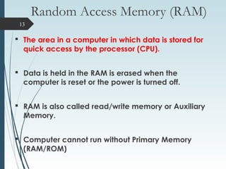 Computer hardware and its components | PPT