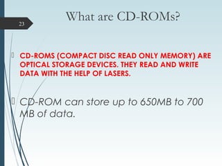 Computer hardware and its components | PPT