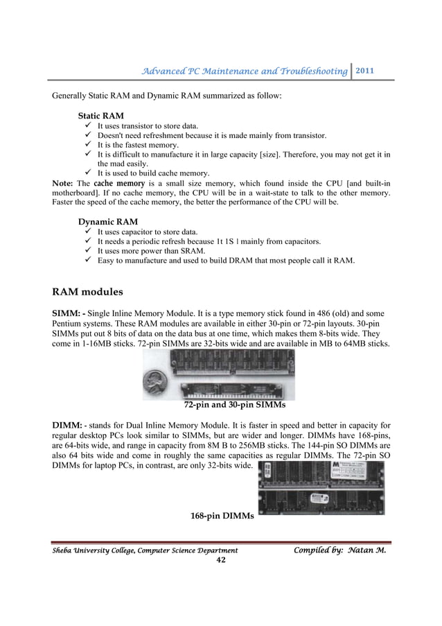 Advanced PC Maintenance and Troubleshooting | PDF