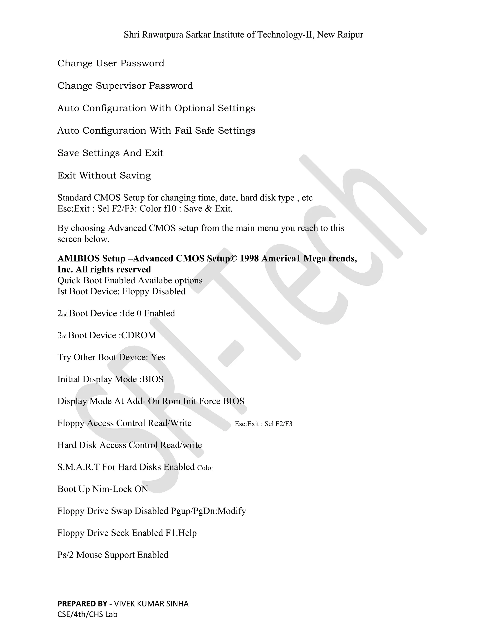 Computer Hardware And Simulation Lab Manual Doc Computer Peripherals Computing