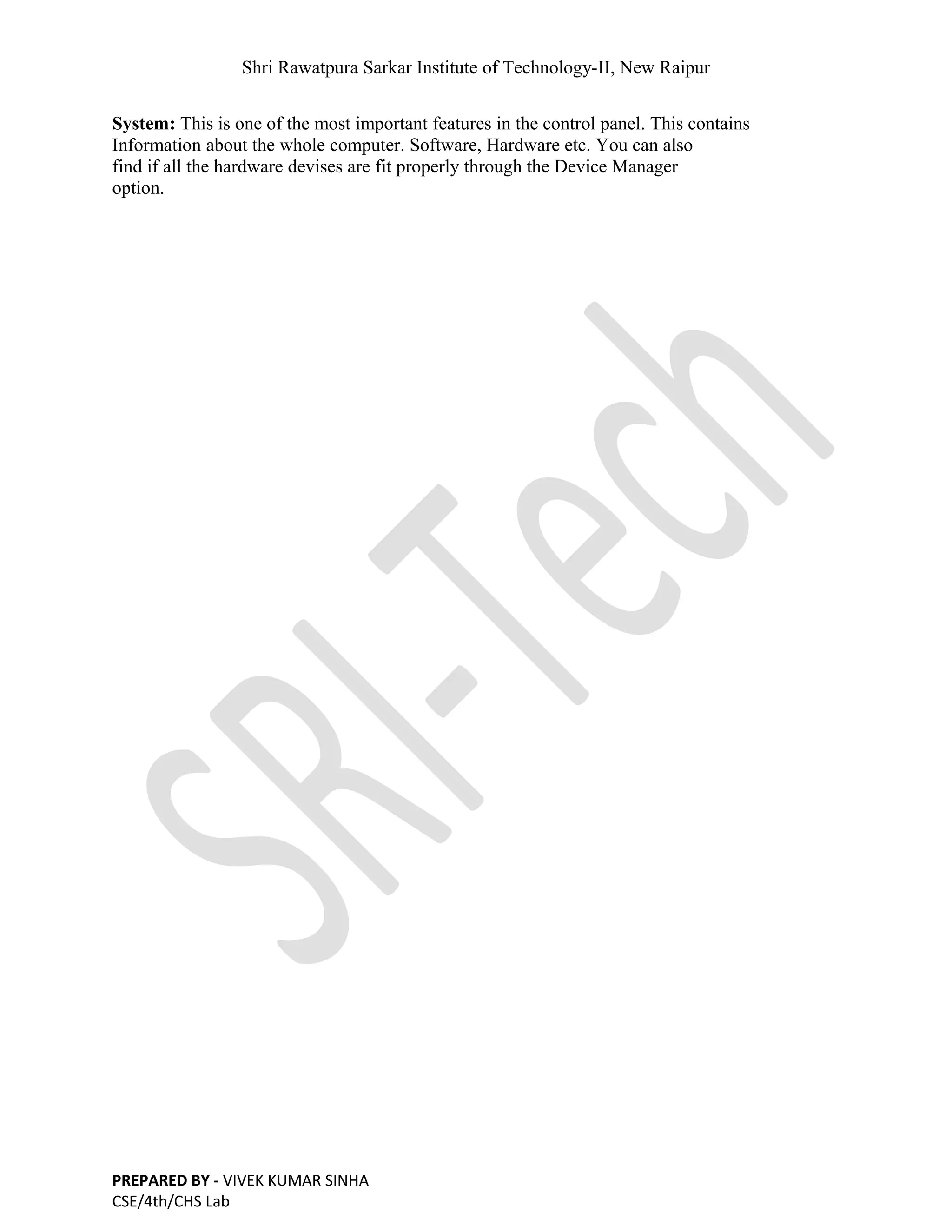 Computer Hardware And Simulation Lab Manual Doc Computer Peripherals Computing