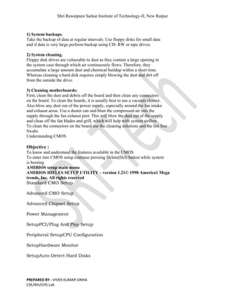 Computer hardware and simulation lab manual | DOC