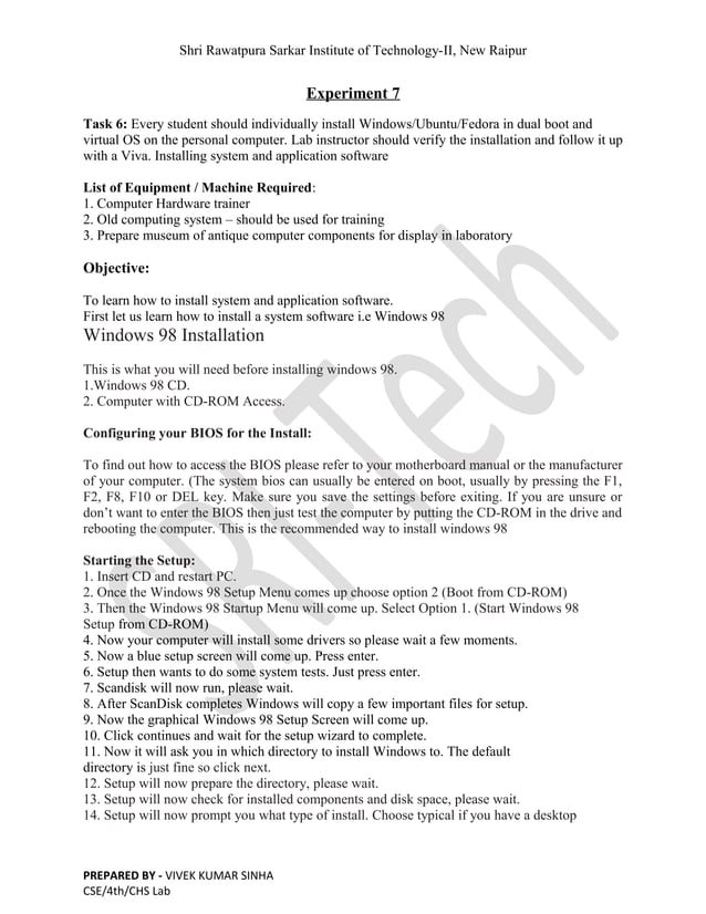 Computer hardware and simulation lab manual | DOC | Computer ...