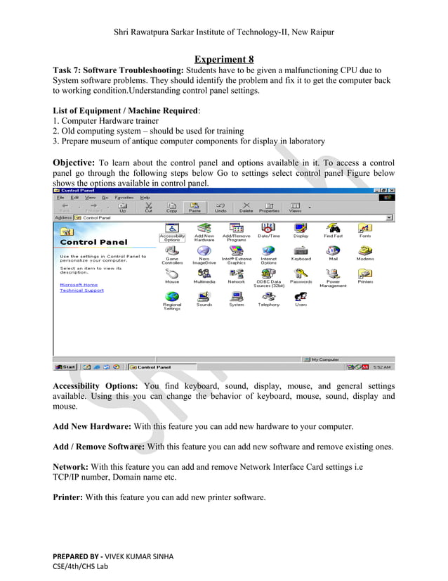 Computer hardware and simulation lab manual | DOC | Computer Peripherals | Computing