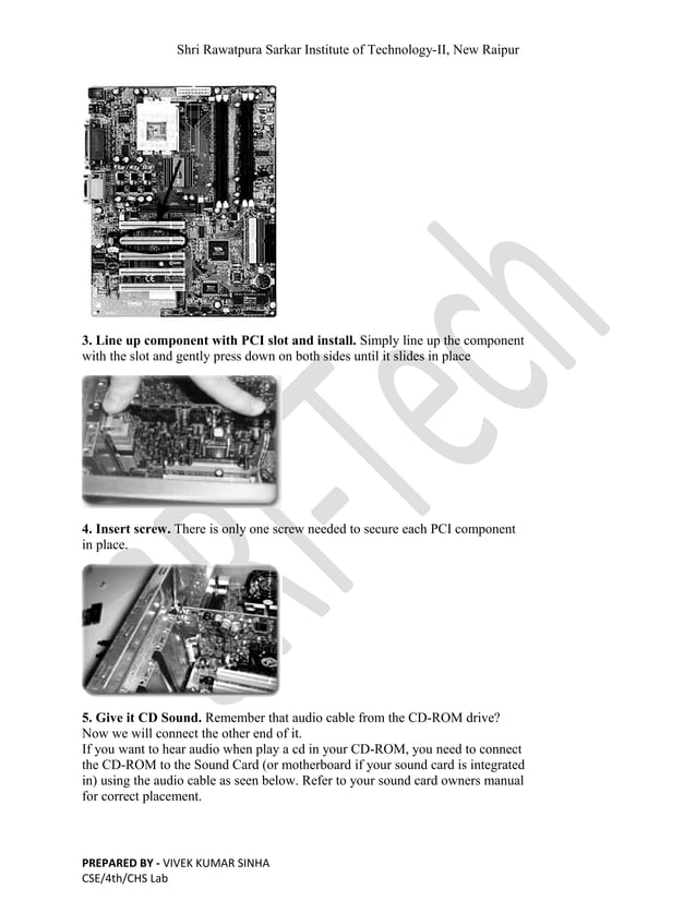 Computer hardware and simulation lab manual | DOC | Computer Peripherals | Computing