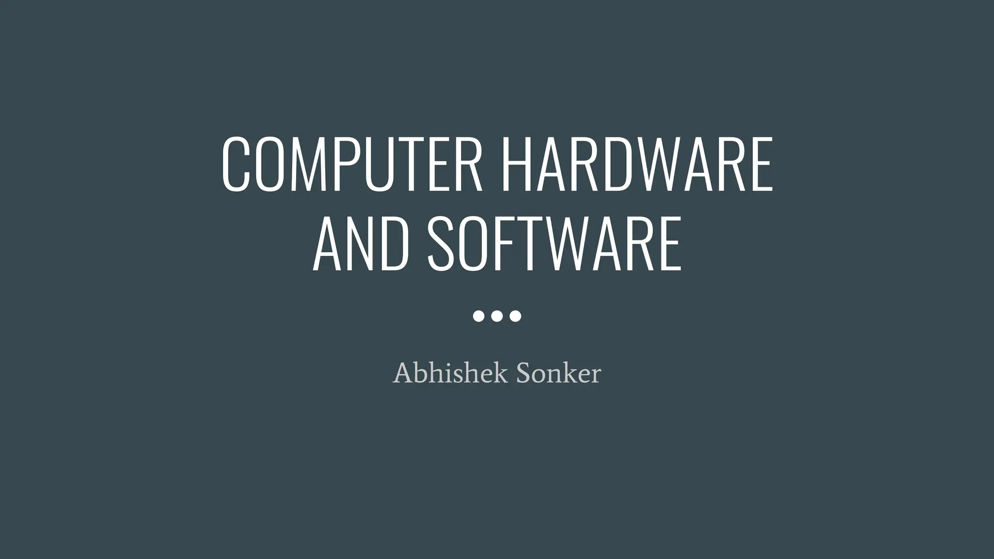 Computer Hardware And Software Pptx