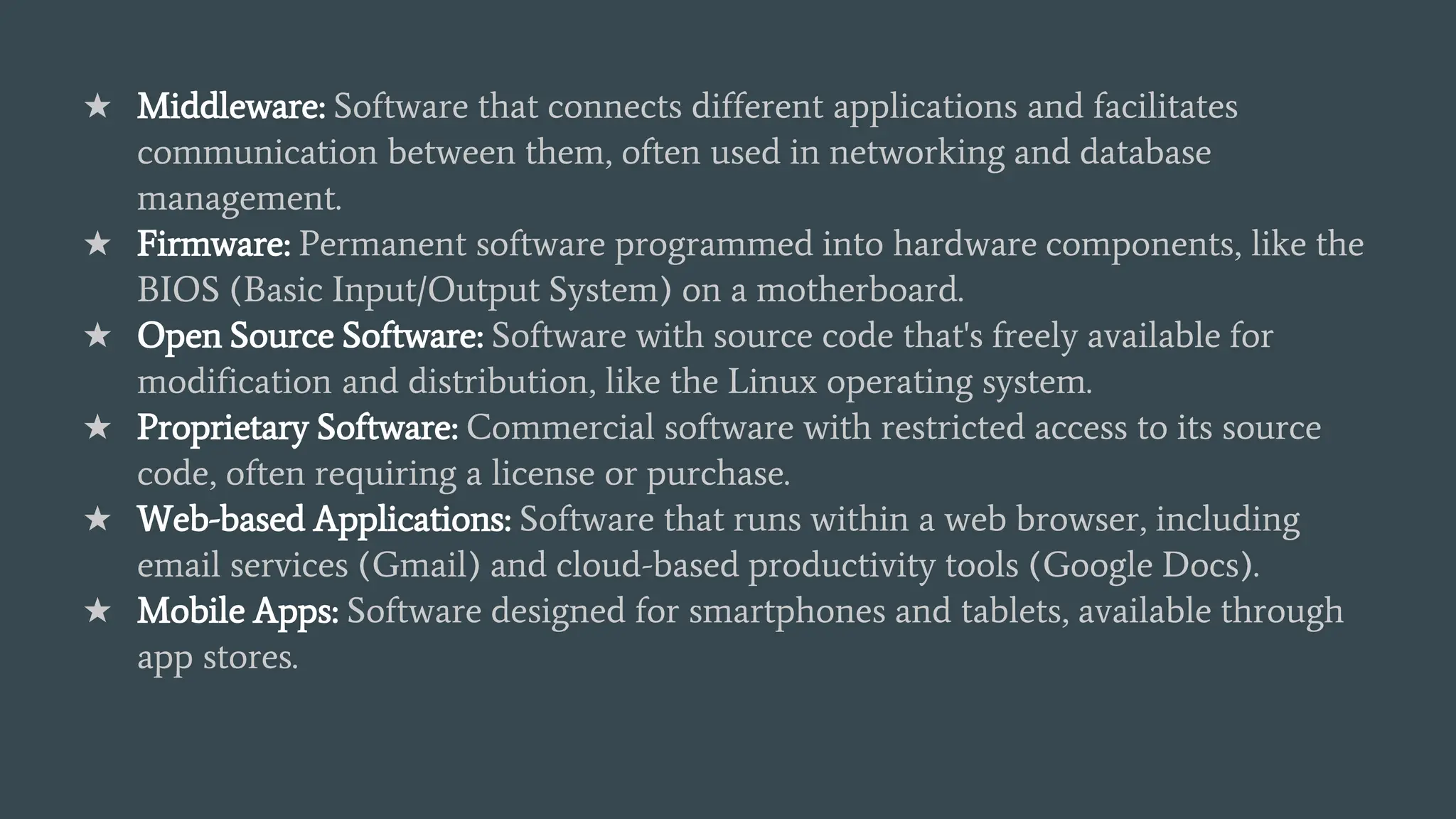 COMPUTER HARDWARE AND SOFTWARE.pptx | Operating Systems | Computer Software and Applications