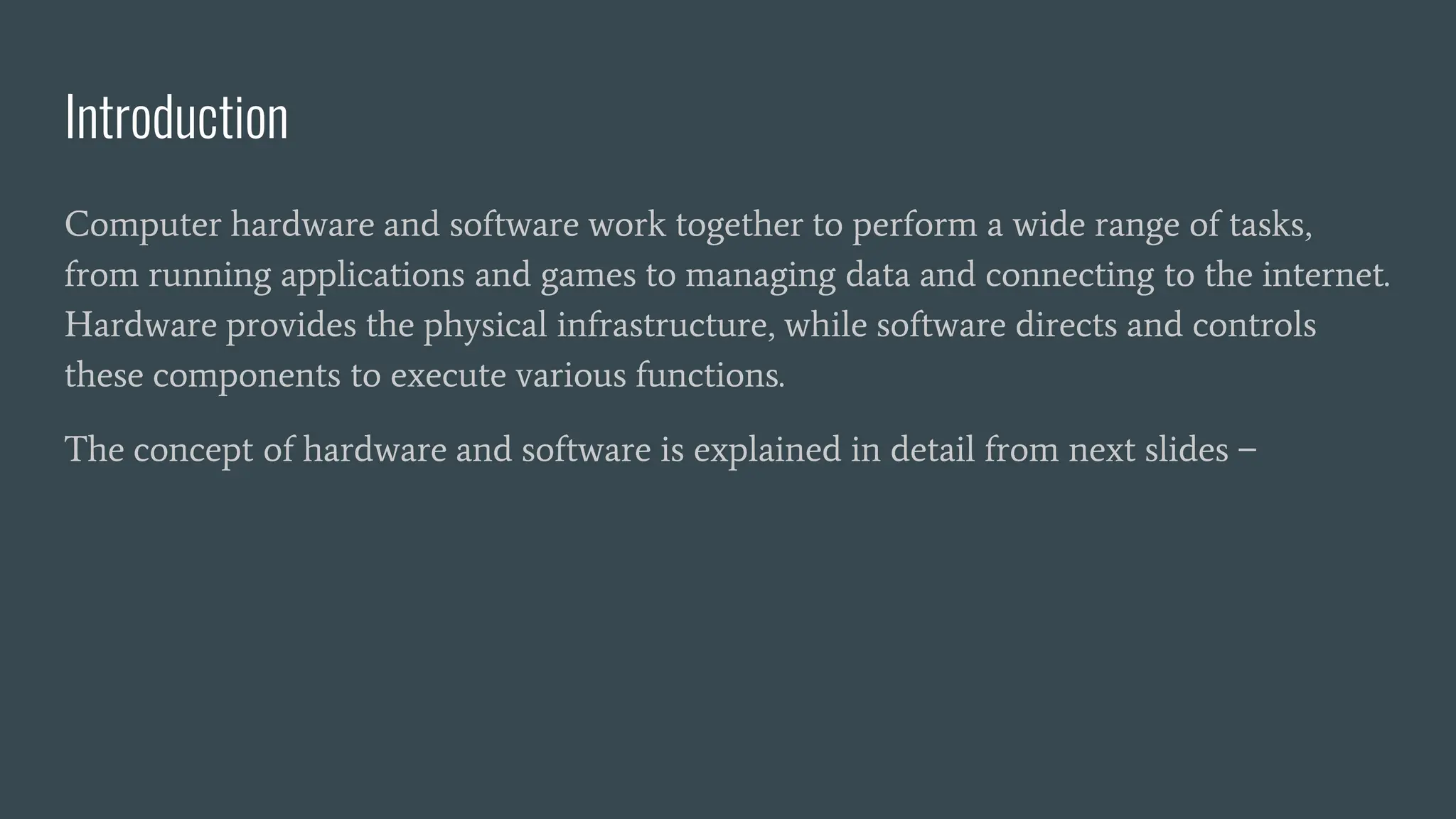 COMPUTER HARDWARE AND SOFTWARE.pptx | Operating Systems | Computer Software and Applications