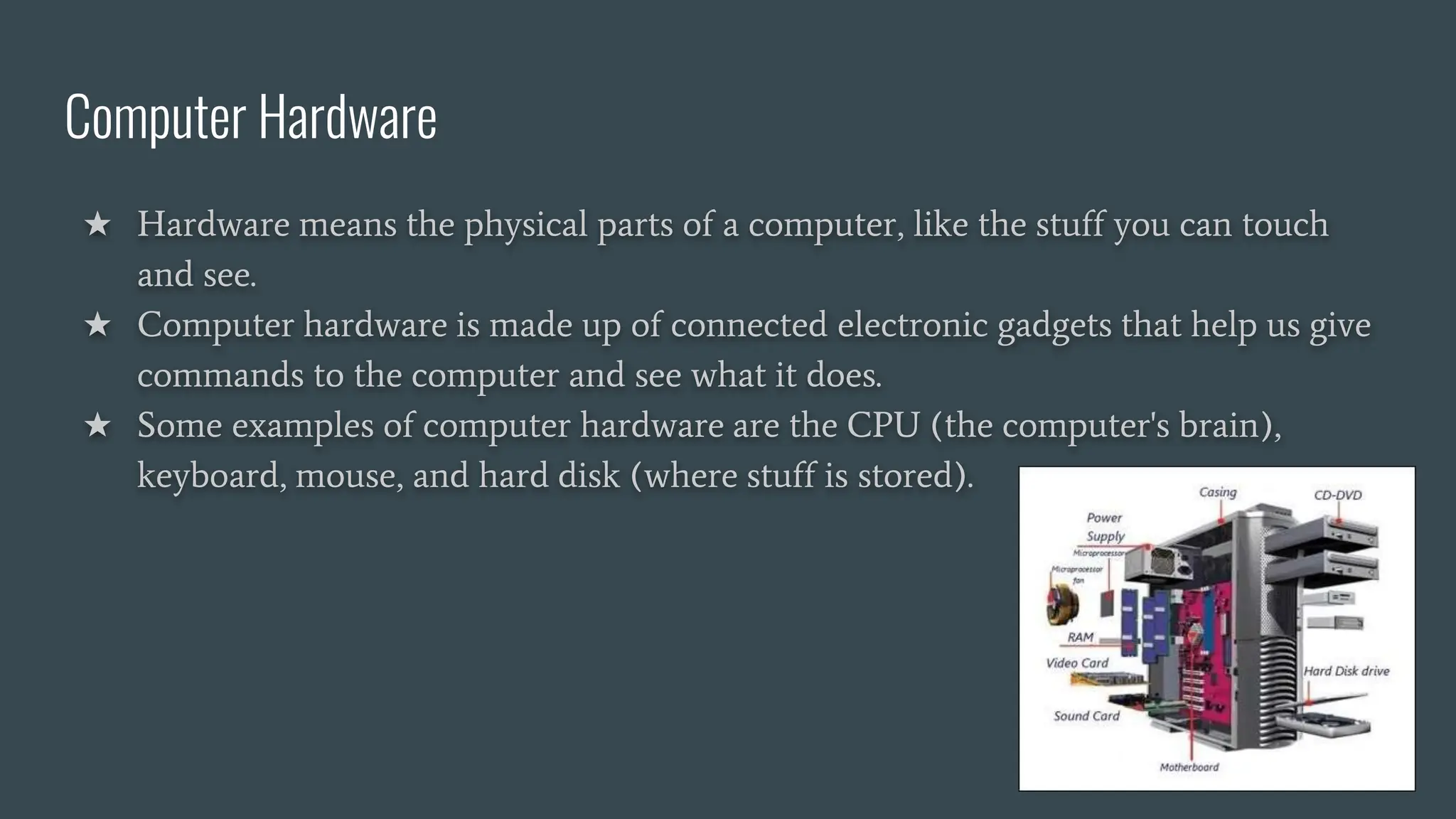 COMPUTER HARDWARE AND SOFTWARE.pptx | Operating Systems | Computer Software and Applications