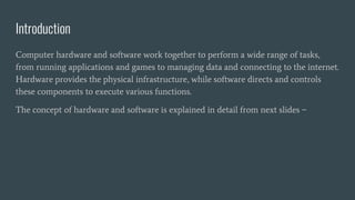 COMPUTER HARDWARE AND SOFTWARE.pptx | Operating Systems | Computer ...