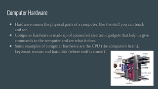 COMPUTER HARDWARE AND SOFTWARE.pptx | Operating Systems | Computer ...