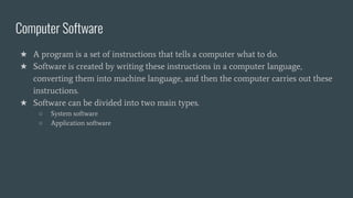 COMPUTER HARDWARE AND SOFTWARE.pptx | Operating Systems | Computer ...