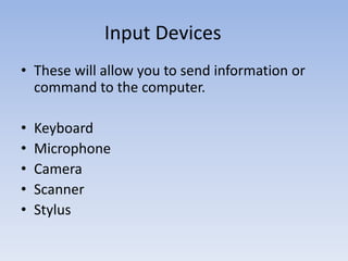 Computer hardware basics | PPT