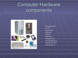 Computer hardware component. ppt | PPT
