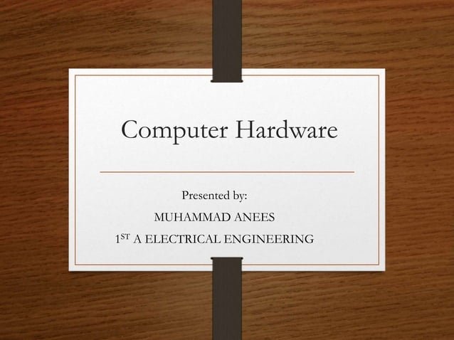 Computer hardware | PPTX