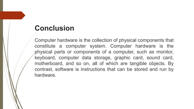 Computer hardware and maintenance | PPTX