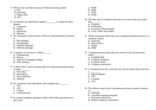 Computer hardware & networking mcq that is needed for student | PPT