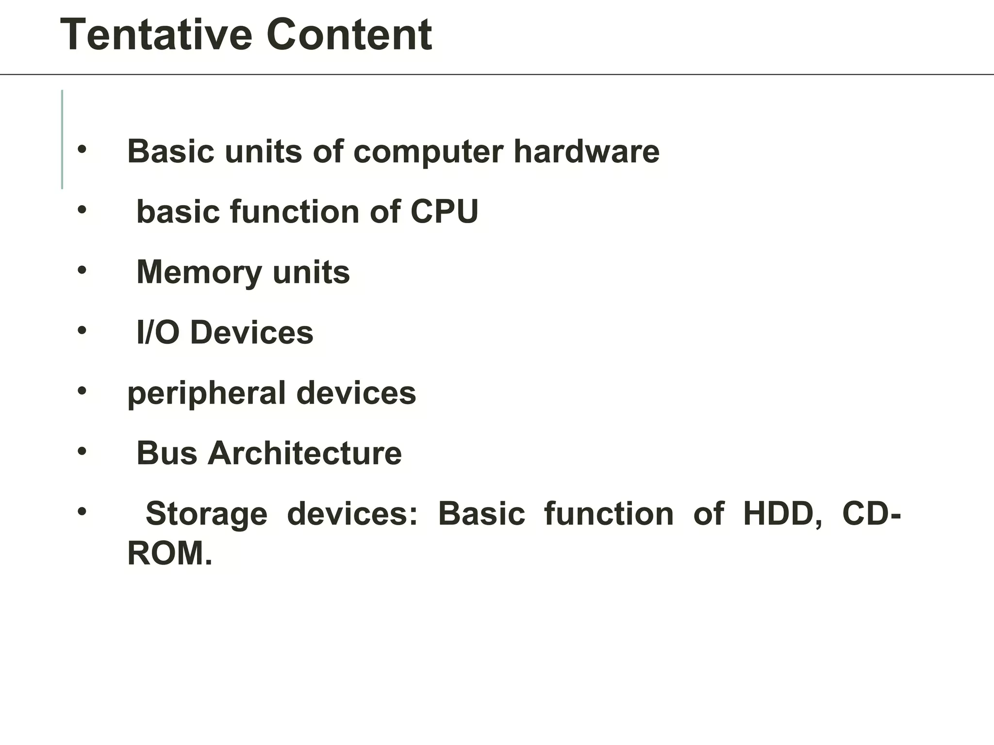 Computer hardware ppt1 | PPT | Computing | Technology & Computing